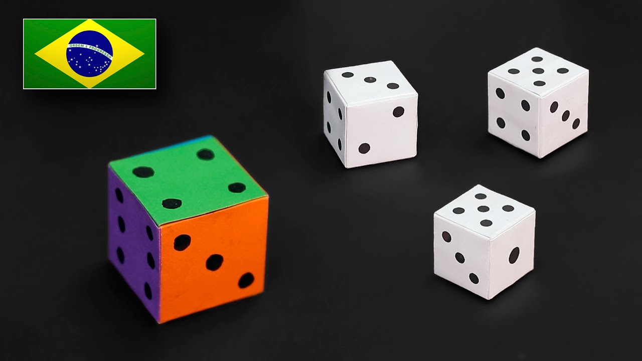 Como fazer um Dado de Origami - Instruções em Português PT-BR - YouTube