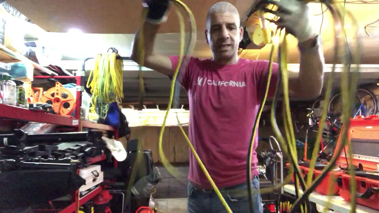 Rouler des longs câbles électriques - YouTube