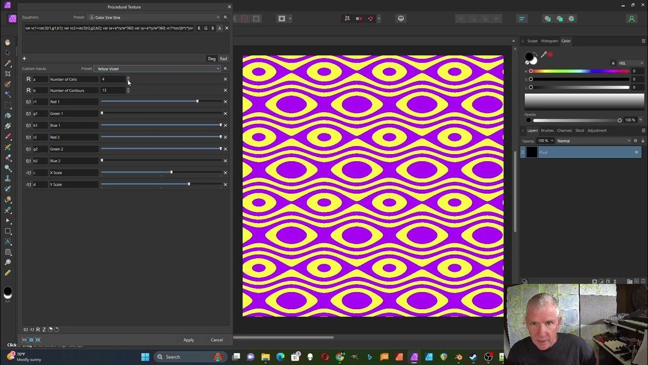 Part 3: Creating a Wave Pattern Using Affinity Photo's Procedural Texture Filter - YouTube