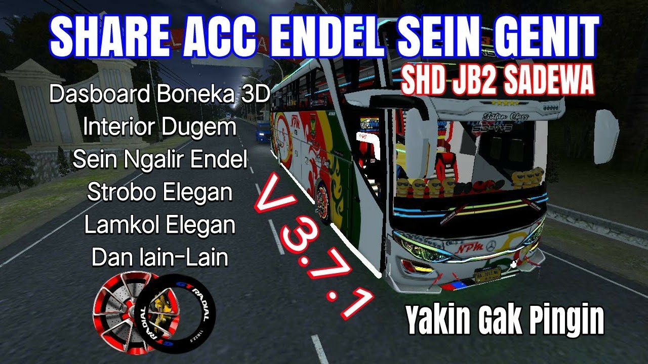 SHARE ACC BUSSID V3.7.1 || ACC ENDEL SHD JB2 DASBOARD BONEKA 3D_SEIN ...