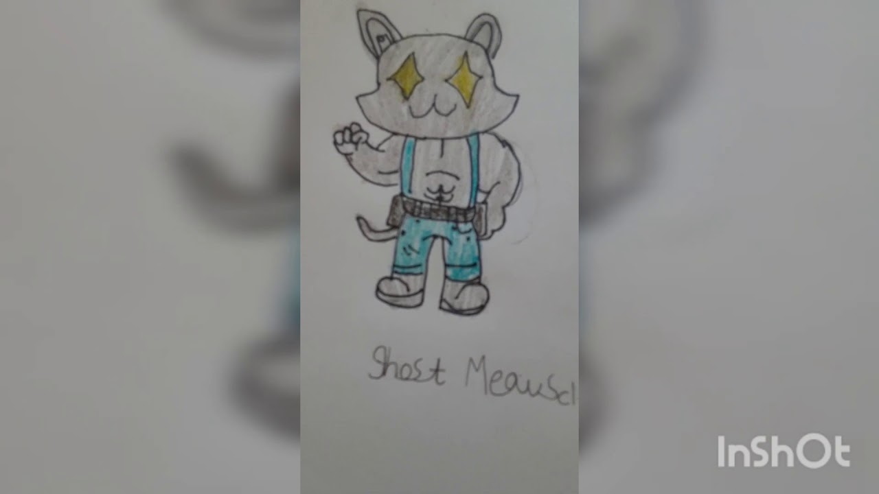Drawing ghost Meawscles fornite - YouTube