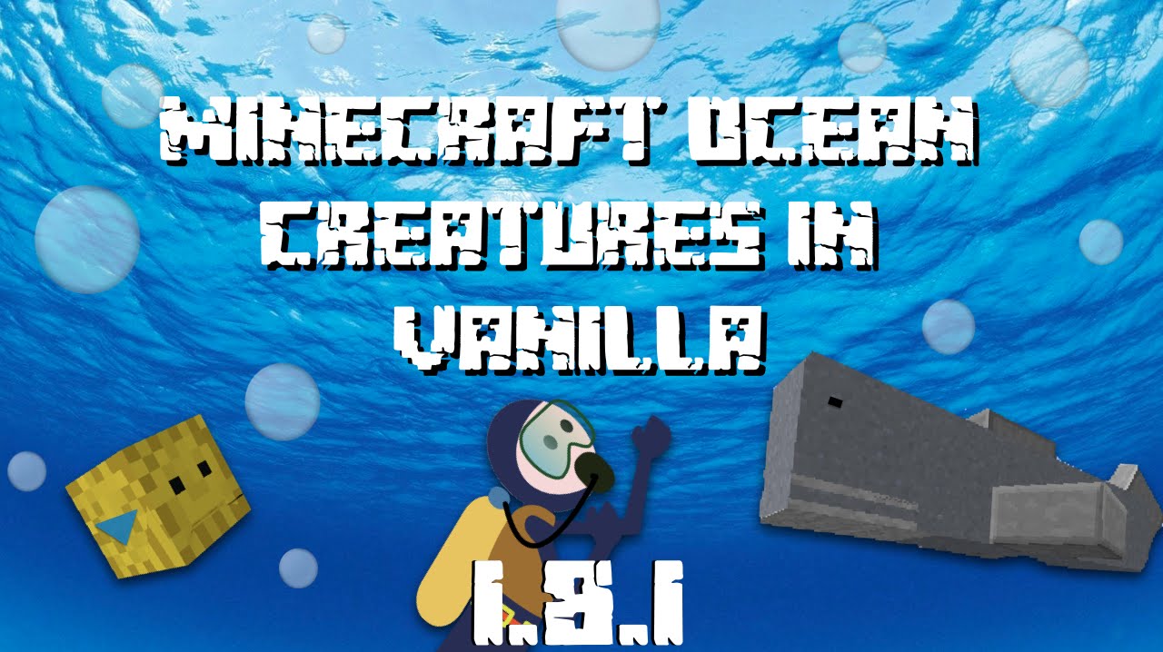 Ocean Creatures in Vanilla Minecraft - YouTube