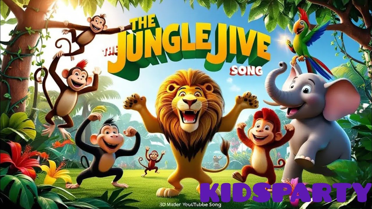 the jungle jive song | tiger safari | animated video for kids ...