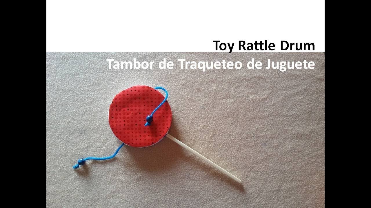 DIY Musical 🎶 Instrument Toy Rattle Drum 🥁 - Tambor de Bolas, Sonajero ...