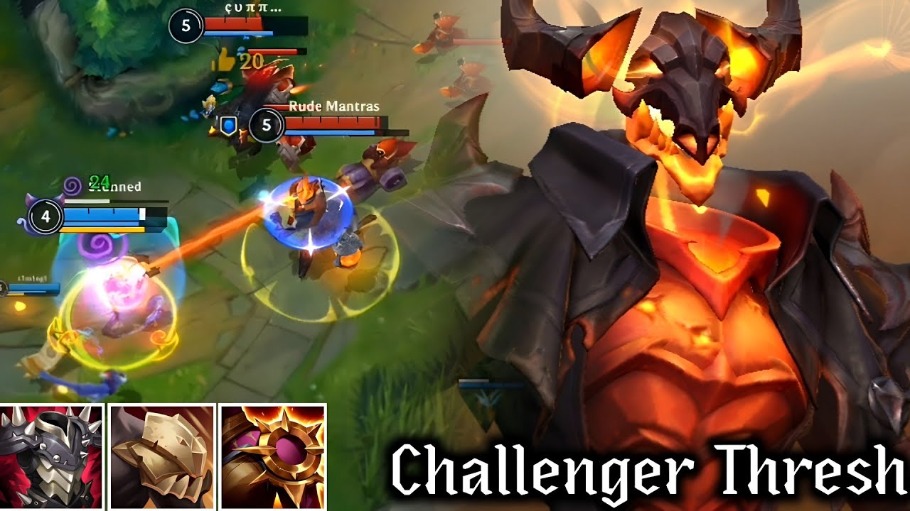 Wild Rift - Challenger Thresh Support Rank Gameplay - YouTube