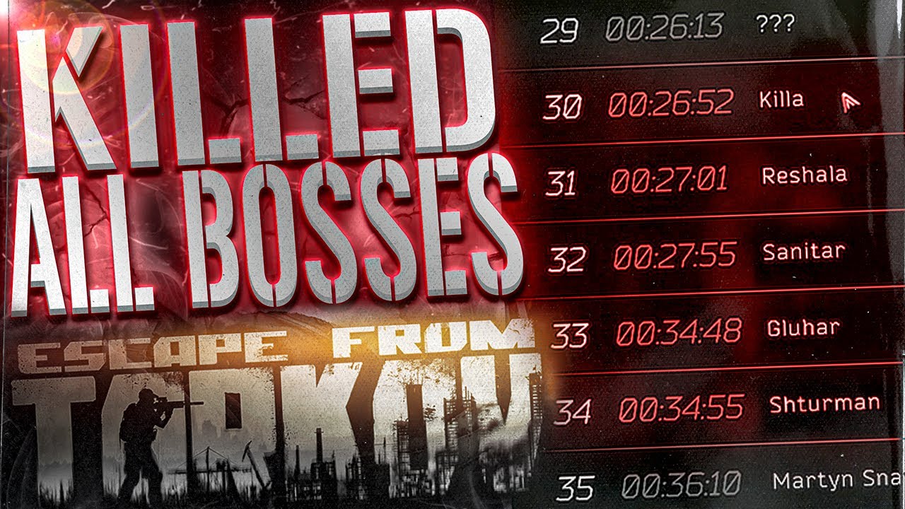 KILLED ALL BOSSES! - Escape From Tarkov Highlights - EFT WTF MOMENTS ...