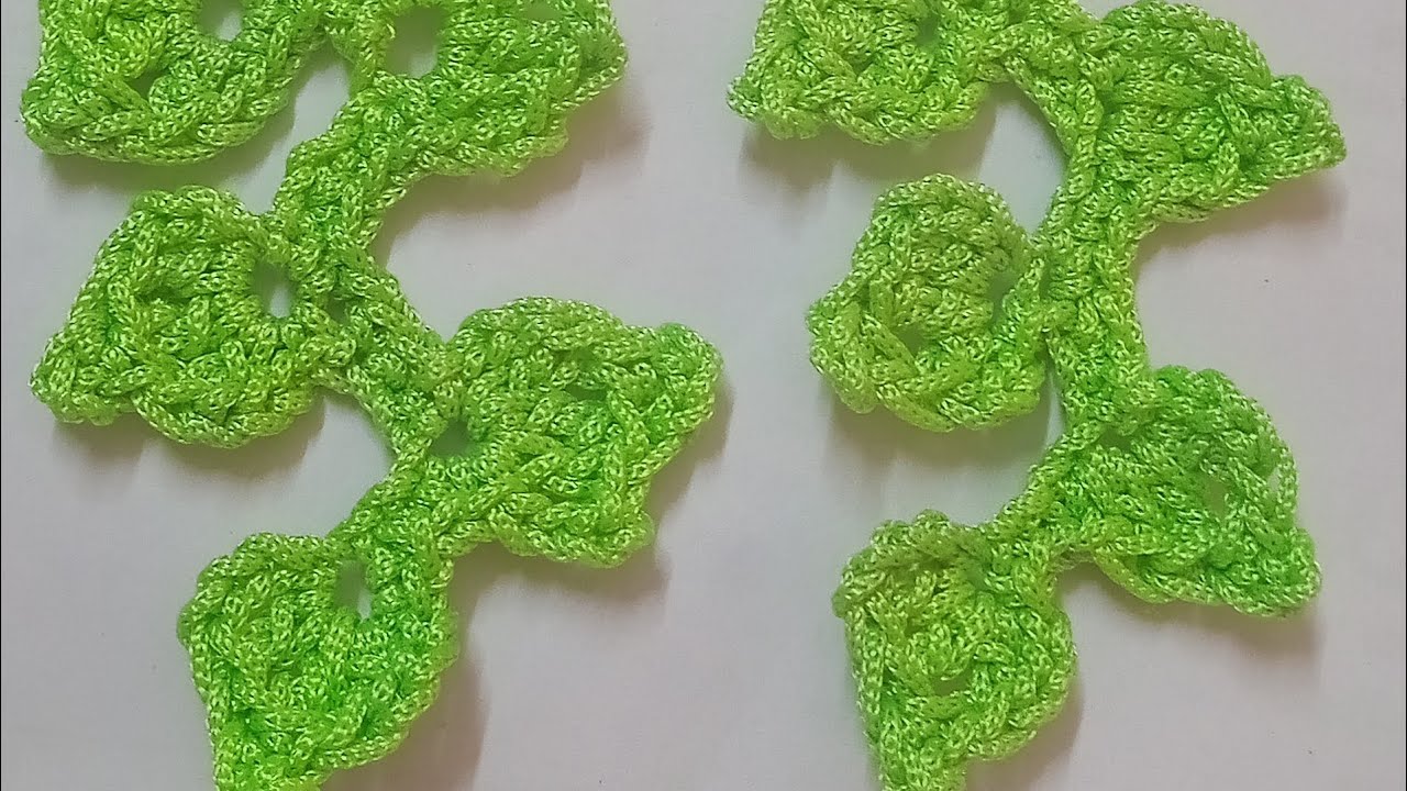 Crochet leaf Earrings | Tutorial ( creepy plant) - YouTube