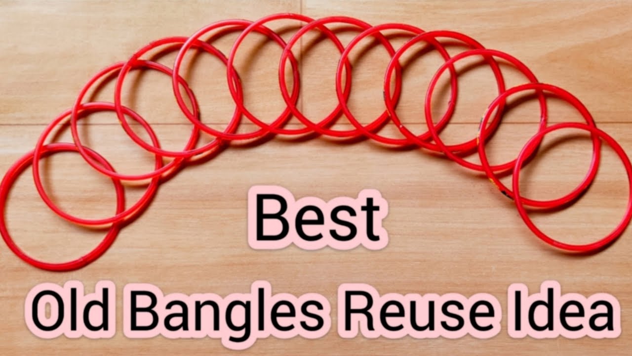 Craft with waste bangle | Best out of waste | Waste bangles craft ideas ...