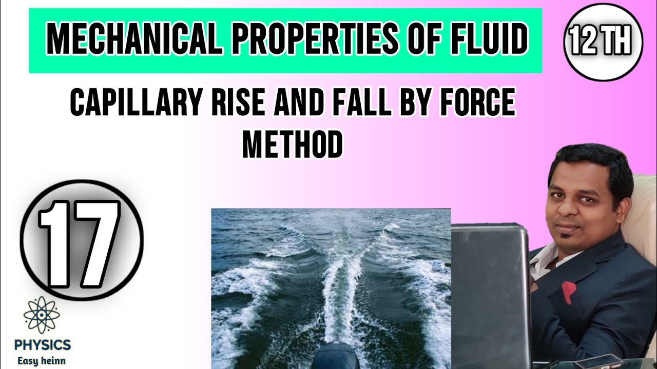 #17 Capillary rise and fall by force method | Mechanical properties ...
