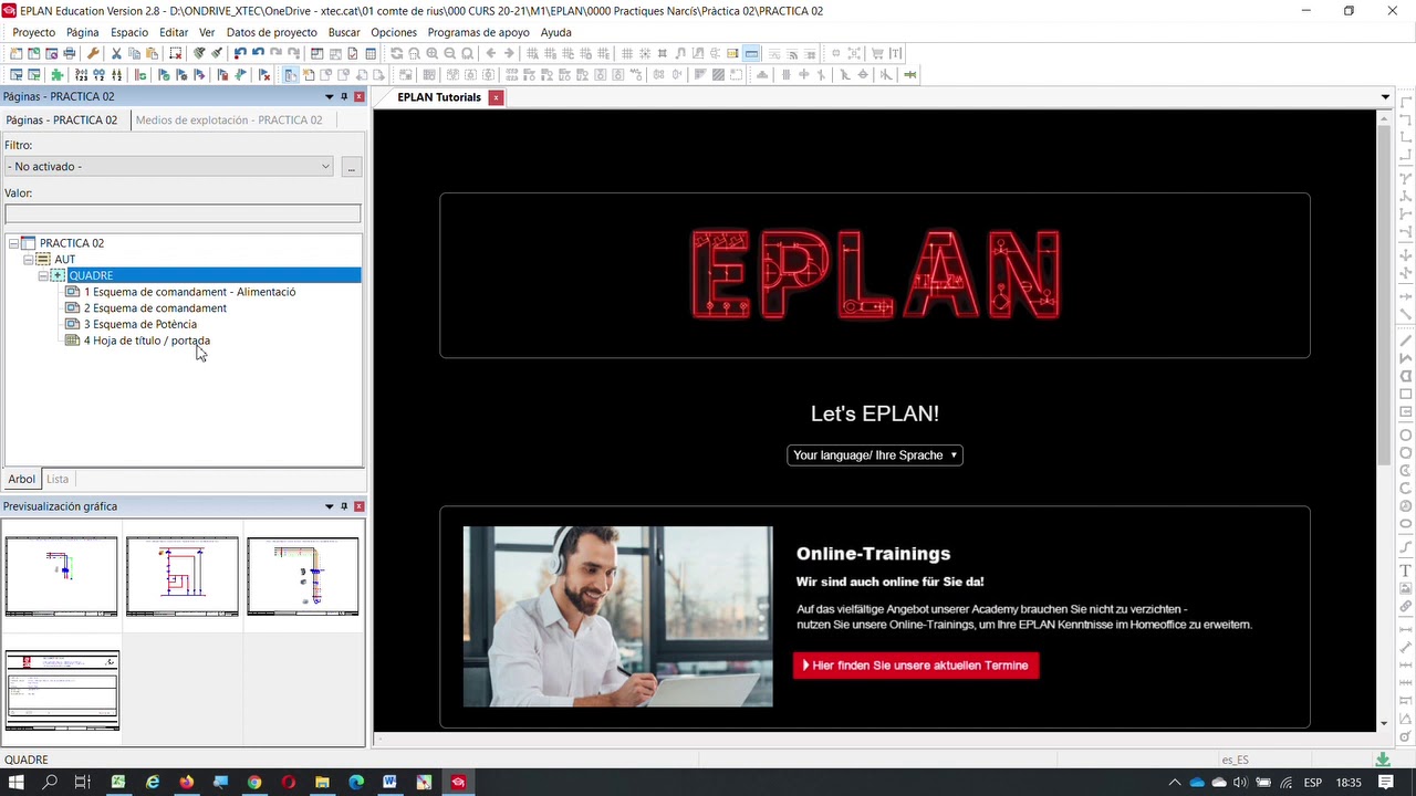 EPLAN 15 Insertar Tìtol de pàgina personalitzat - YouTube