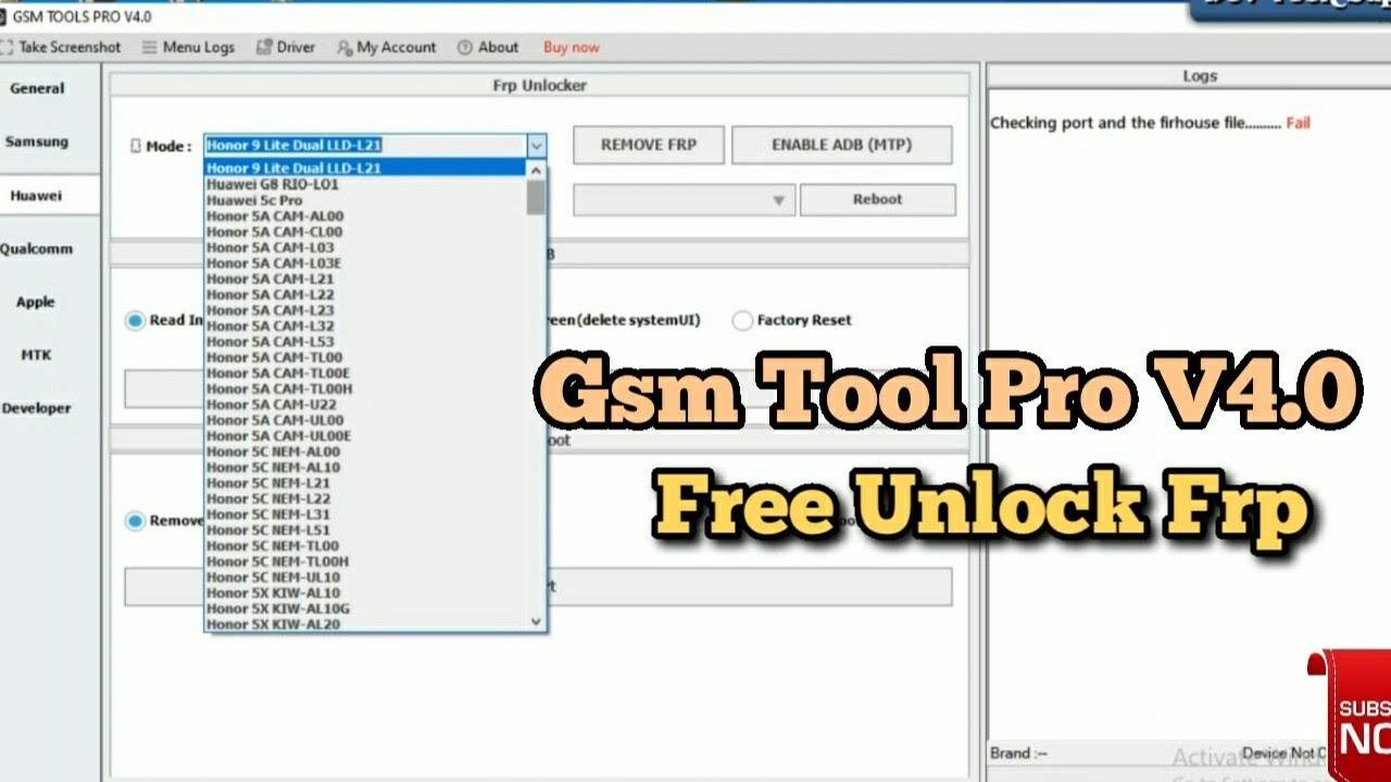 Gsm Tool Pro V4.0 Free Unlock Frp Samsung Huawei Mtk Qualcomm Iphone ...