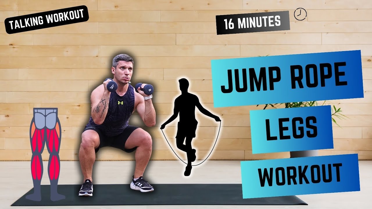 Quick & Effective 16-Minute Leg Workout: Jump Rope & Dumbbells 🏆 - YouTube