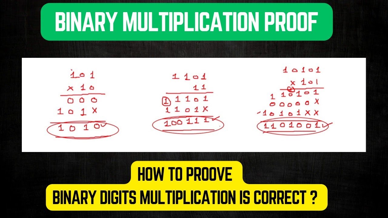 Binary Multiplication Proof | Binary Number System | Number System - YouTube