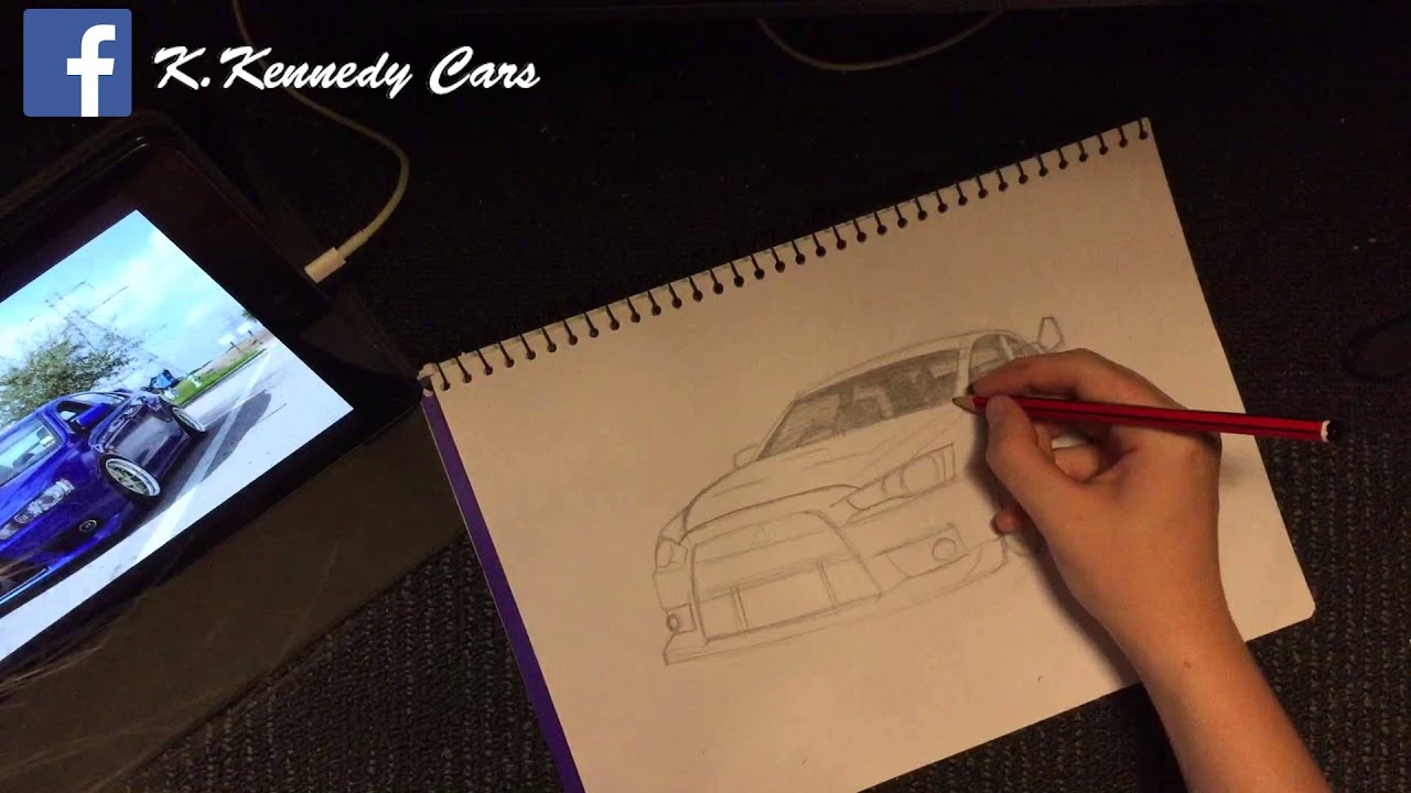 2013 Mitsubishi Evo X - Speed Drawing - YouTube