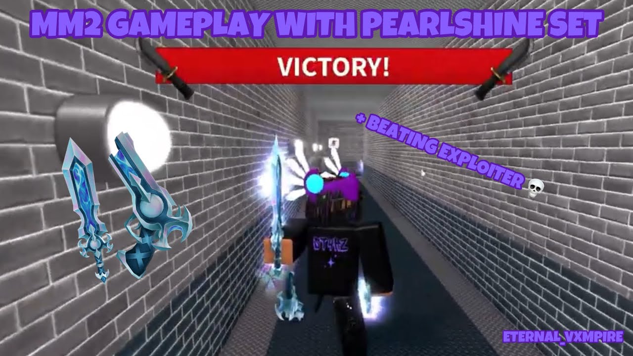 GAMEPLAY WITH THE PEARL SET IN MM2 | + BEATING EXPLOITER - YouTube