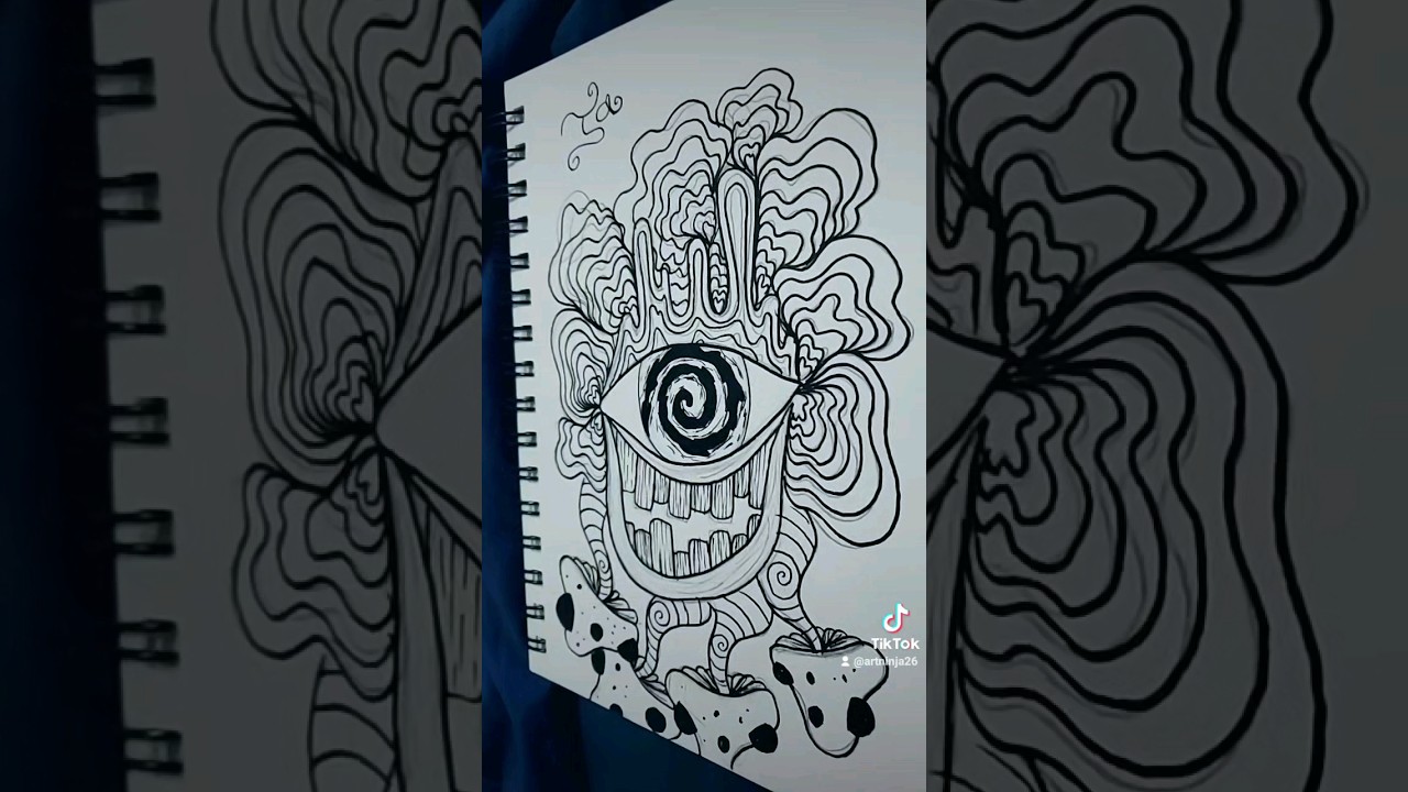 Trippy Drippy Detailed Doodling #art #doodleartist #sketchbookart # ...