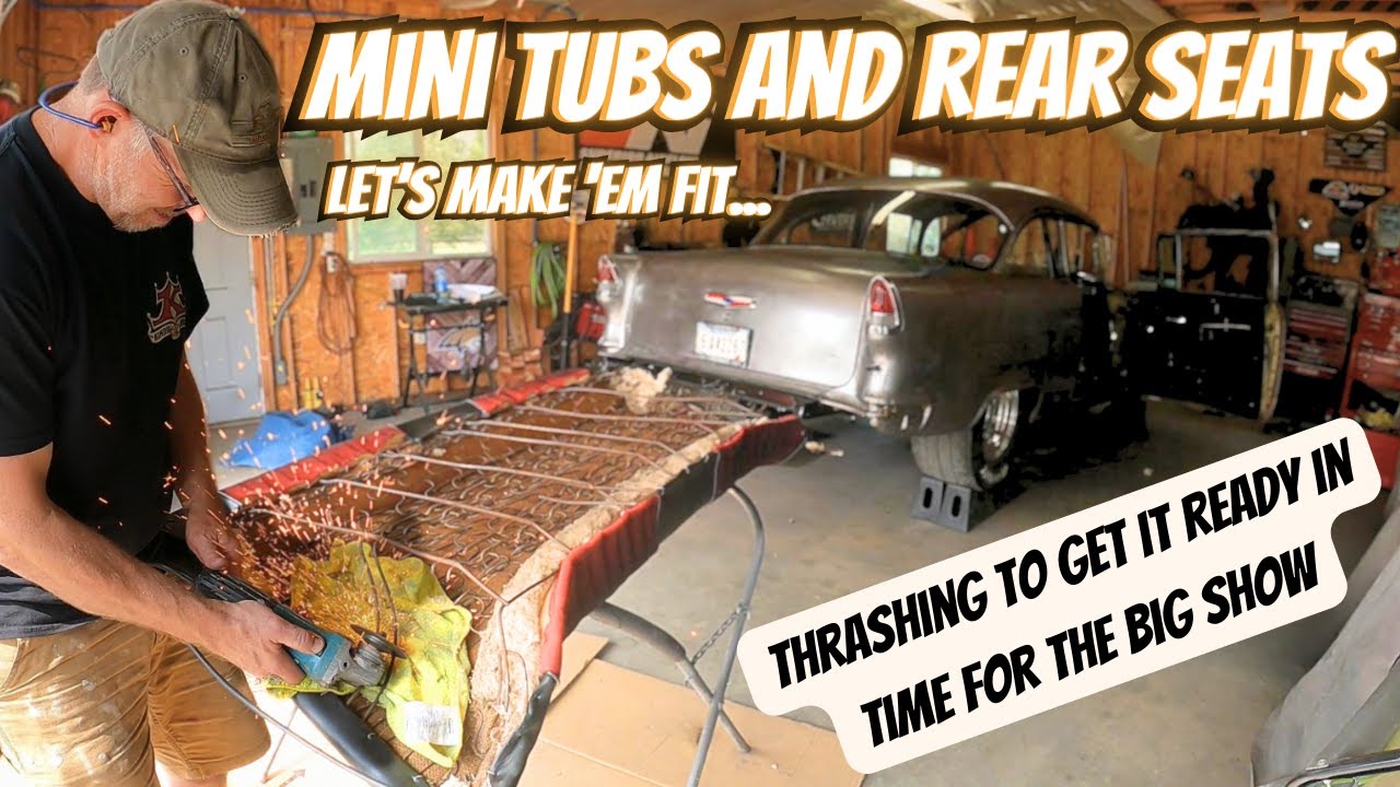 1955 Chevy - Making the Rear Seat Fit with Mini -Tubs and More! - YouTube
