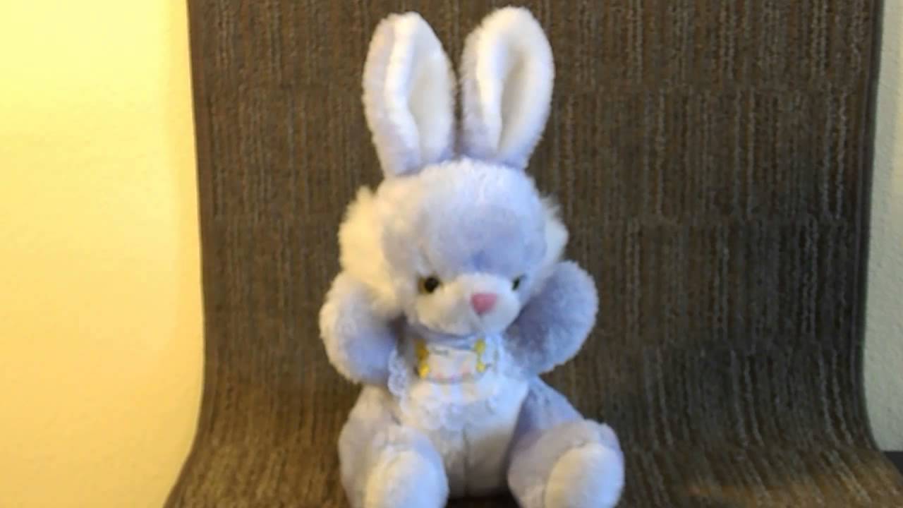 Purple Lavender Plush Rabbit Music Box by Union Toy - YouTube