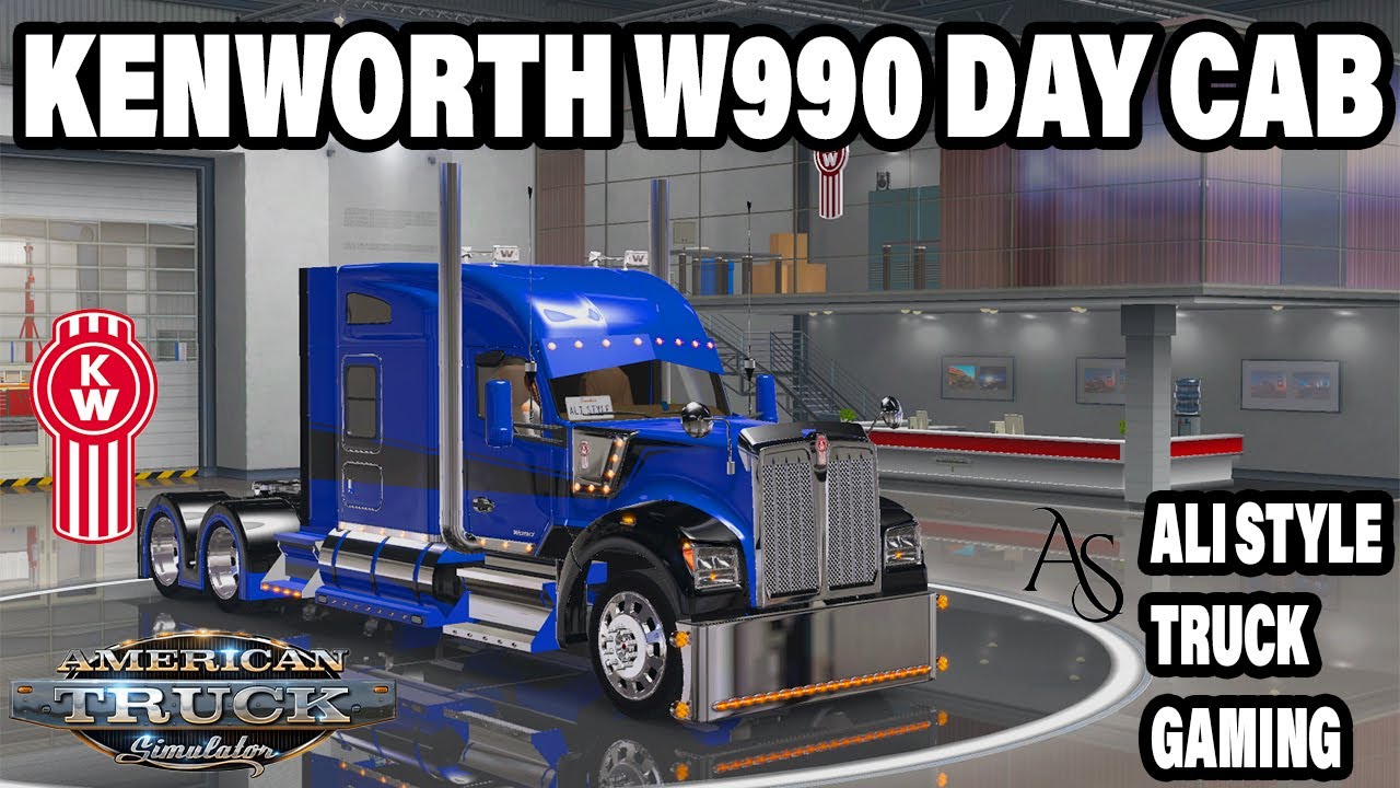 American Truck Simulator (v 1.48) Kenworth W990 Day Cab Mega Tuning ...