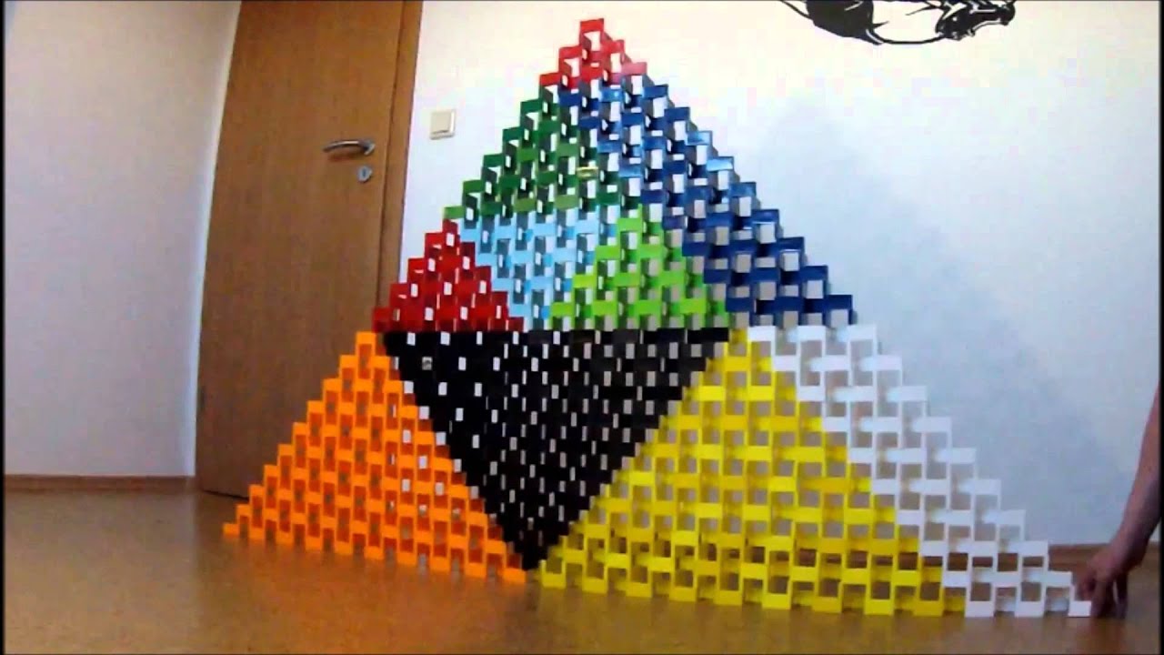 My biggest 2D domino Pyramid 2 | Mr. Perfect - YouTube