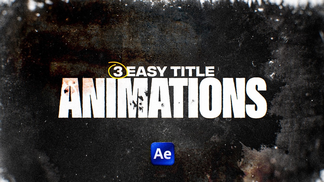 3 EASY Cinematic Title Animations (After Effects Tutorial) - YouTube