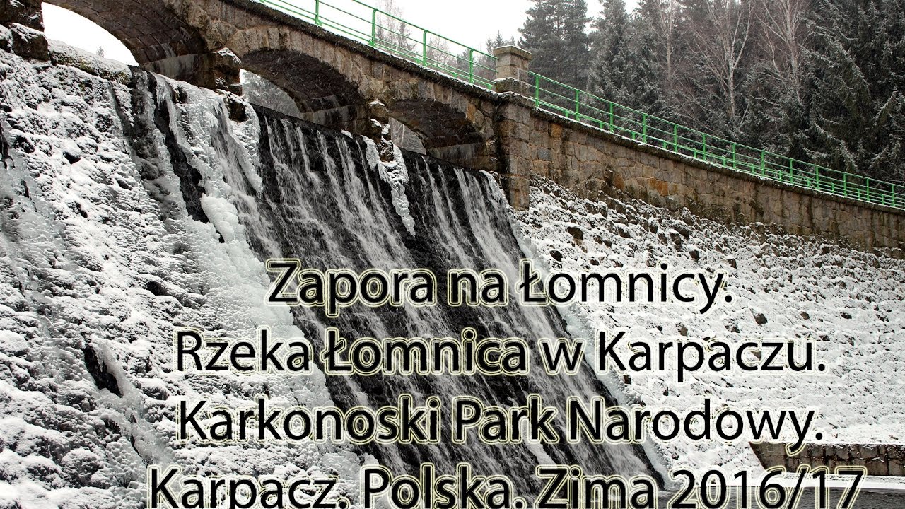 Zapora na Łomnicy.Rzeka Łomnica w Karpaczu.Karkonoski Park Narodowy ...
