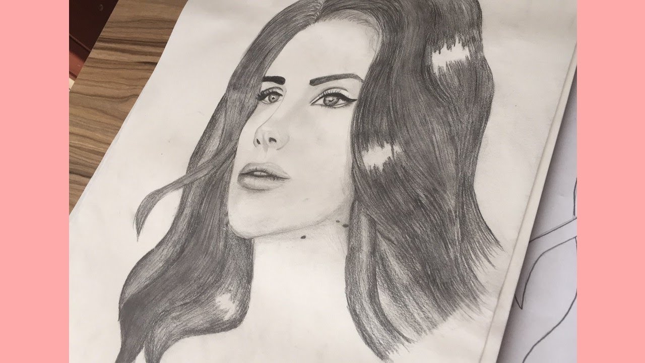 Lana Del Rey Çizimi // SPEED DRAWING - YouTube