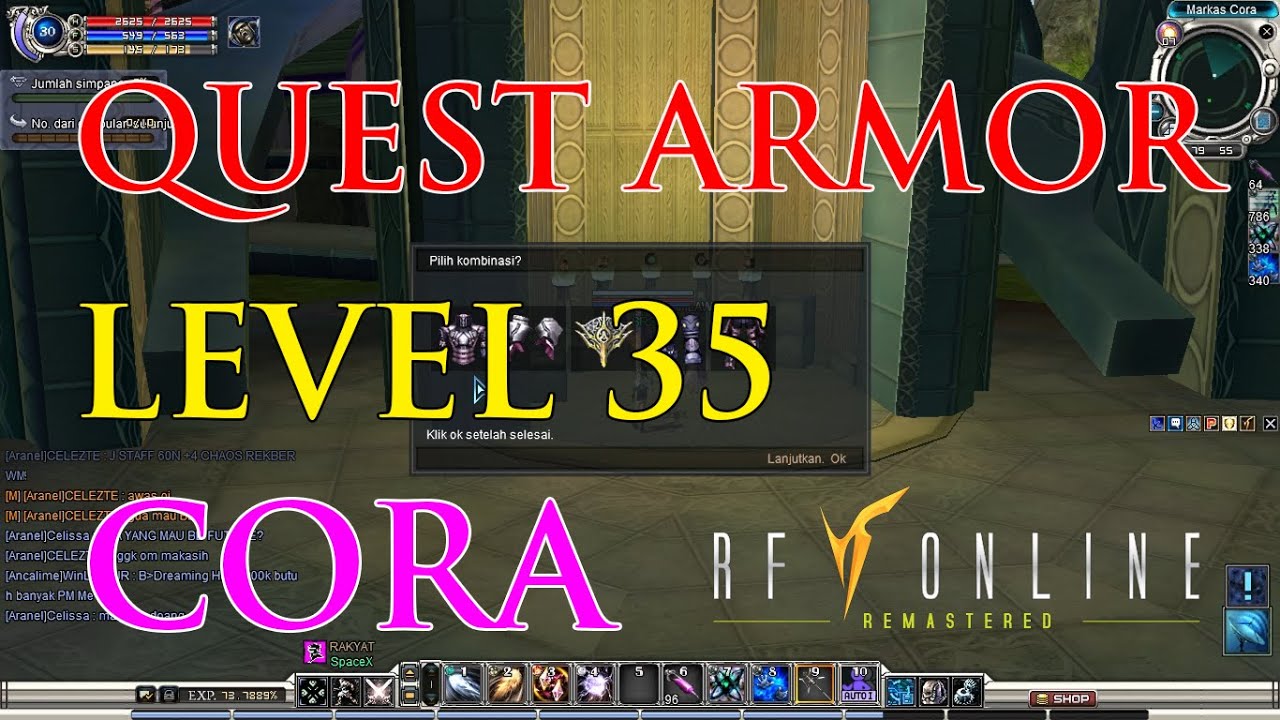 CARA AMBIL QUEST ARMOR LEVEL 35 CORA | RF REMASTERED INDONESIA - YouTube