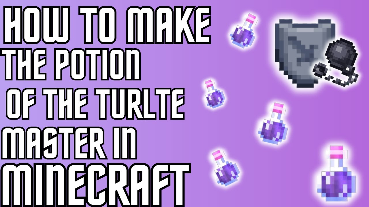 how to make the potion of the turtle master in minecraft in 1.20 - YouTube