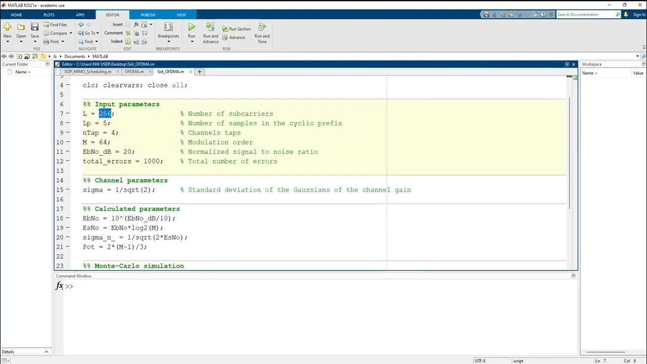 OFDM Simulation in Matlab - YouTube