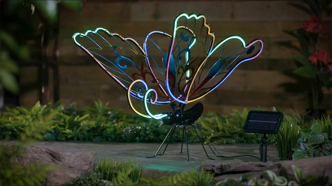 Solar Neon Butterfly (57601) - YouTube