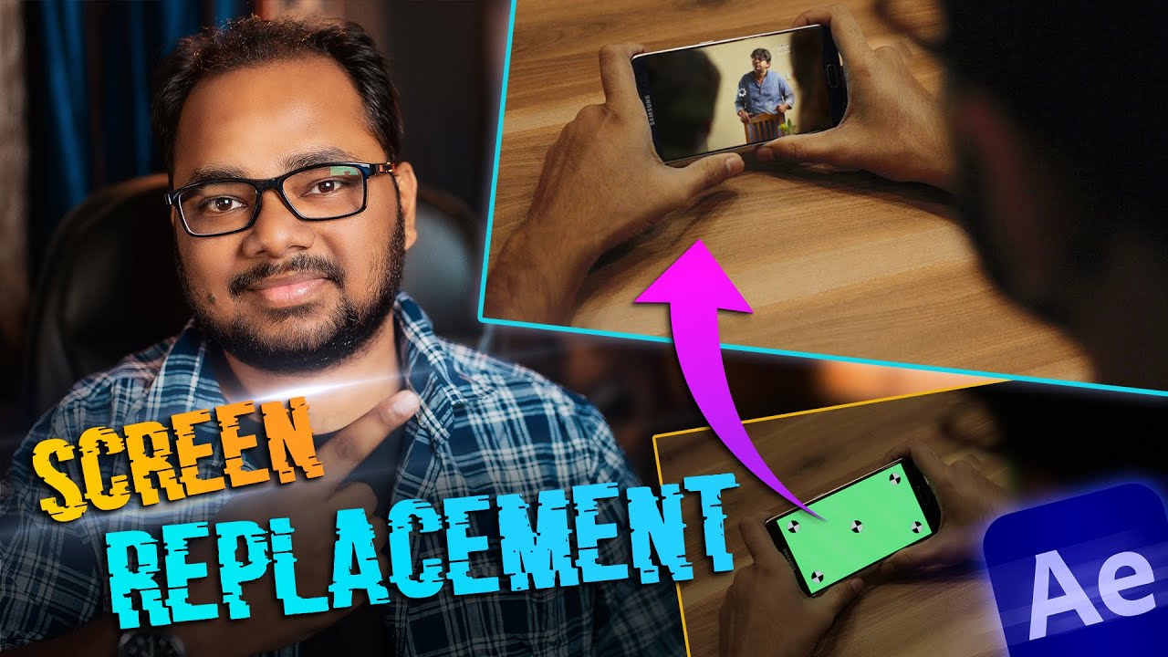 How to do Screen Replacement in After Effects with Tracking🔥Adobe After ...