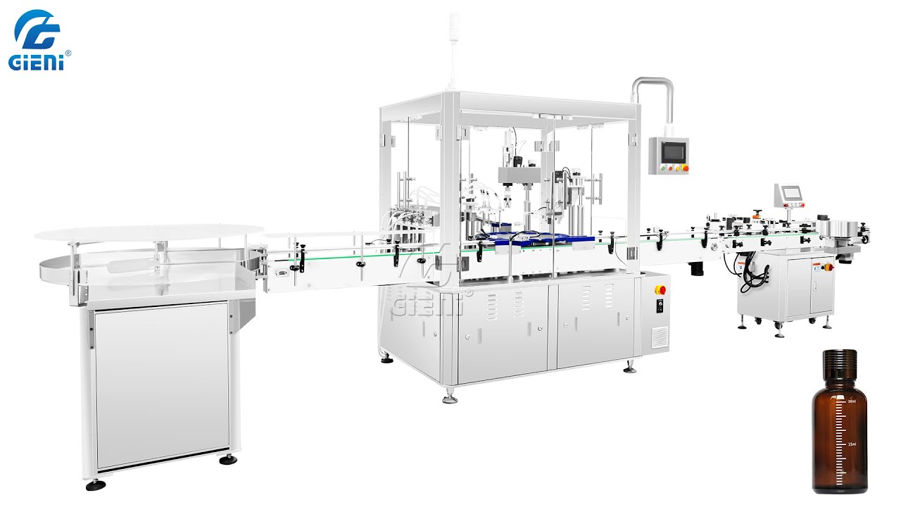 Automatic Oil Filling, Capping and Labeling Production Line （Face ...