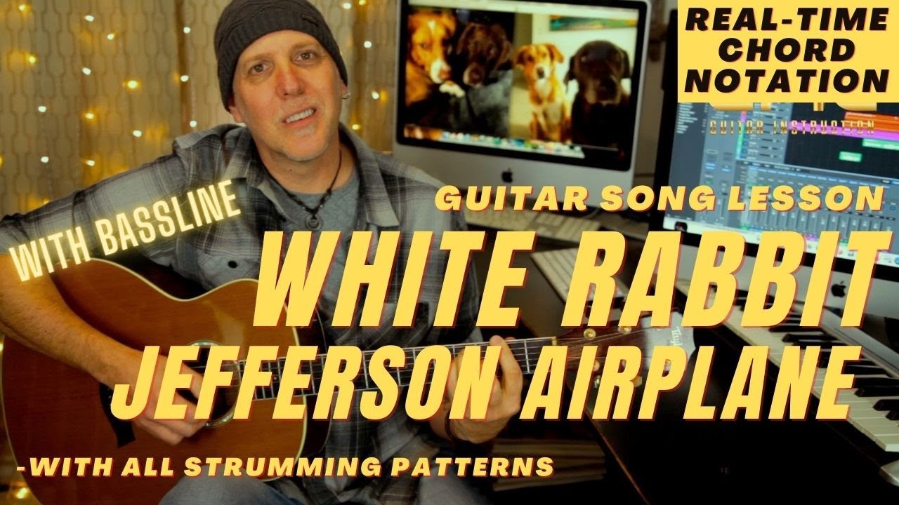 Jefferson Airplane White Rabbit Acoustic guitar song lesson only 6 ...