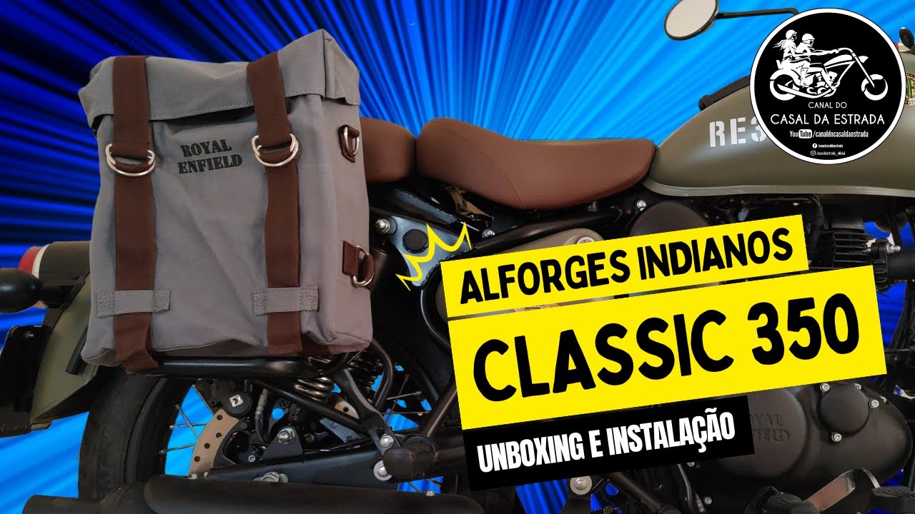 ALFORGES INDIANOS DE LONA NA CLASSIC 350 | UNBOXING E INSTALAÇÃO | PAPO ...