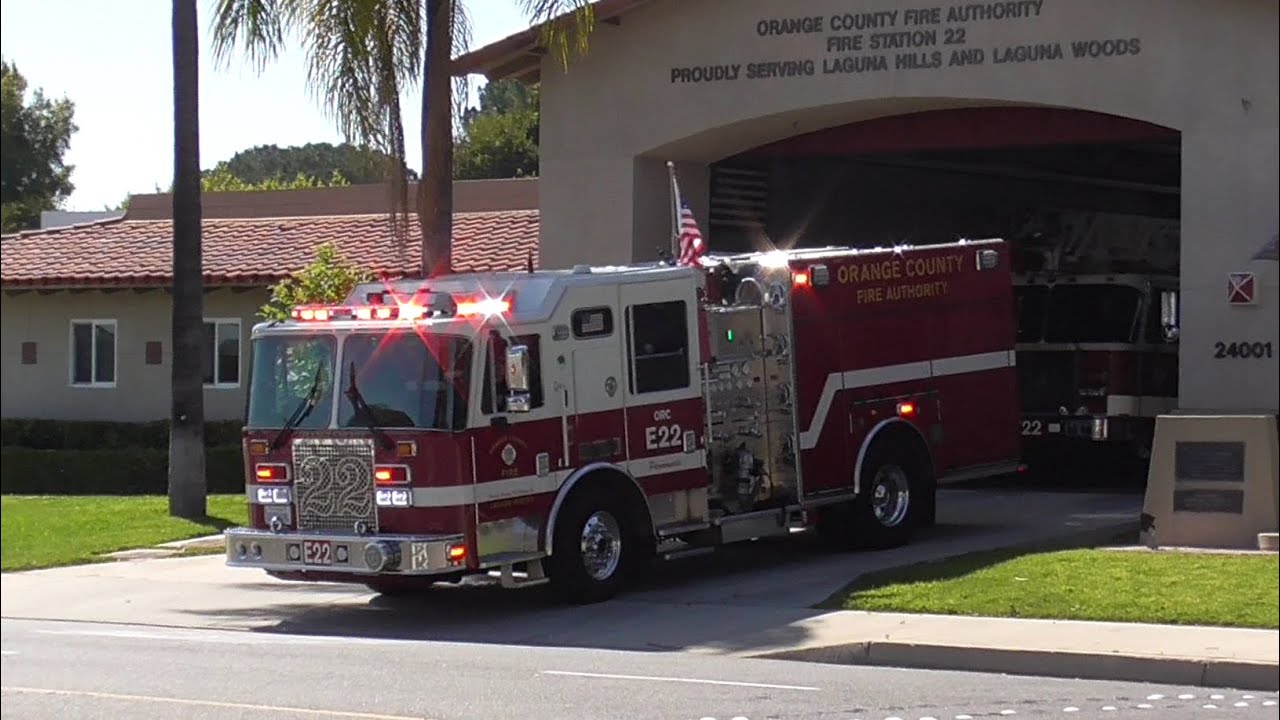 OCFA Engine 22 Responding/Canceling - YouTube