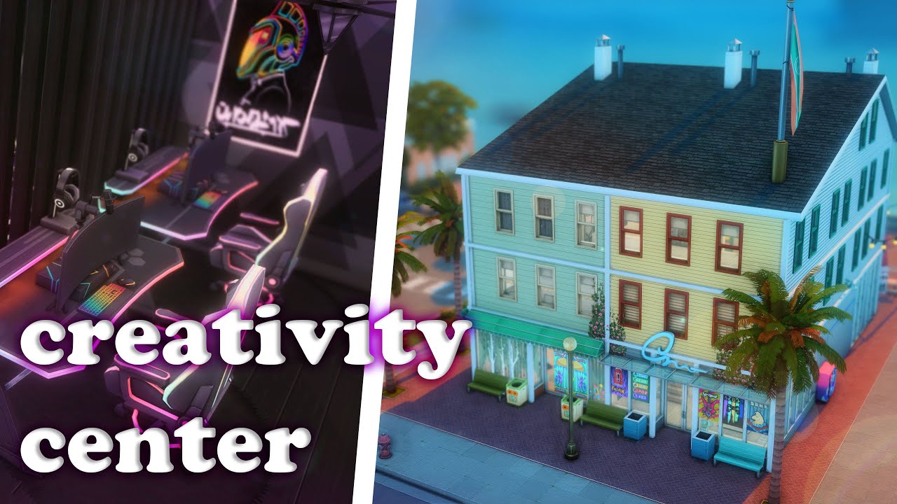 Центр творчесва🎨Кафе☕️Детская комната👶| creativity center The Sims 4 ...