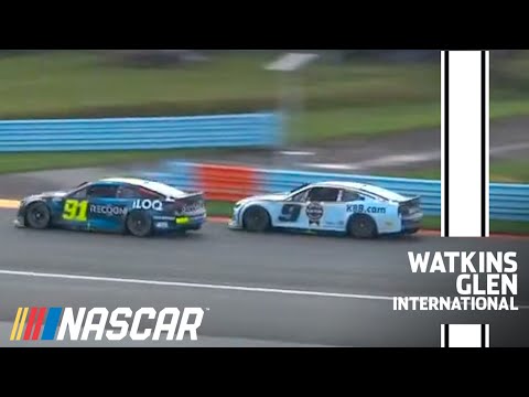 Kimi Räikkönen and Chase Elliott battle at Watkins Glen