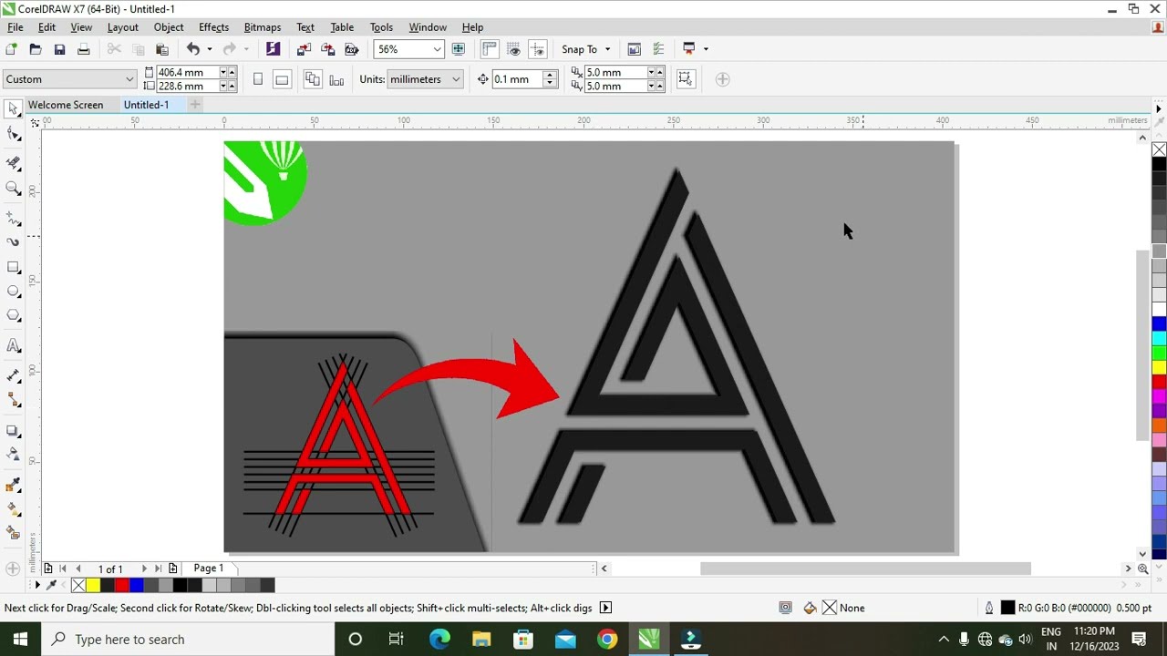 Coreldraw Tutorial - Monogram Logo Design Tutorial - YouTube