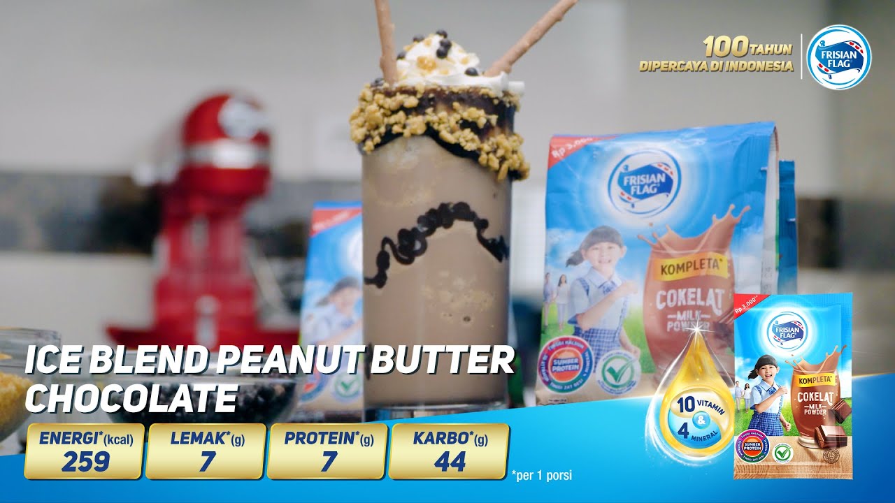 Resep Ice Blend Peanut Butter Milk Chocolate #FrisianFlag #IceChocolate ...
