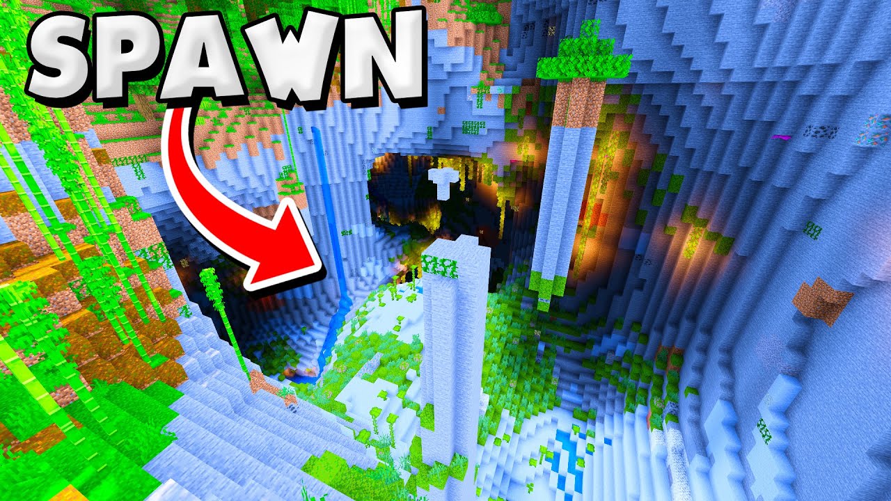 Big Lush Cave Spawn Minecraft Seed - YouTube
