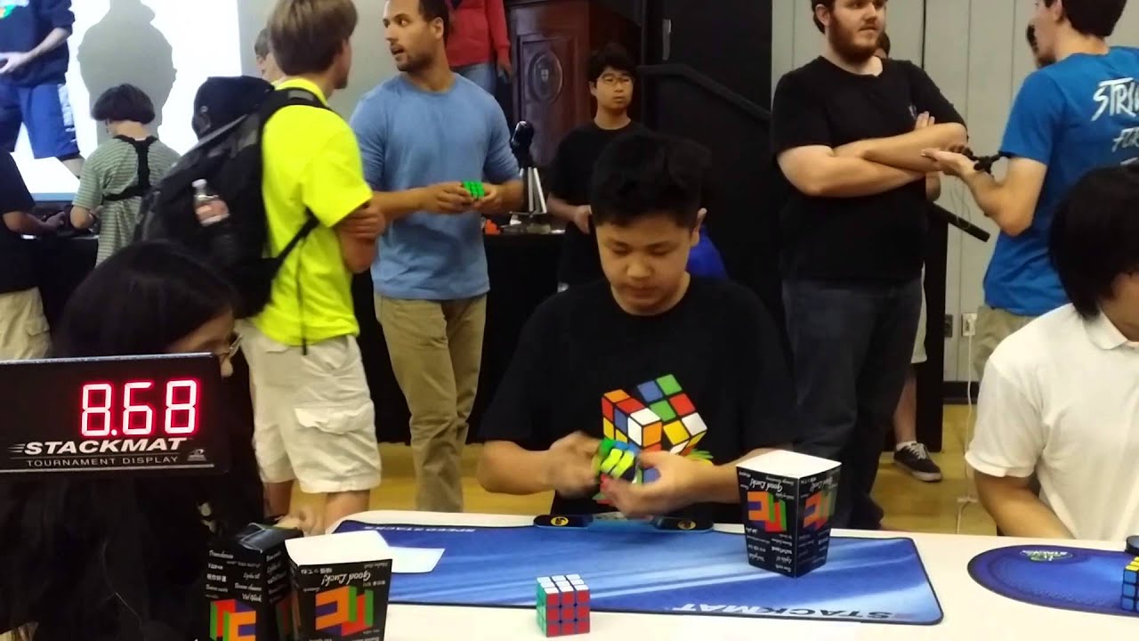Max Park 3x3 Rubik's cube solve 9.25 sec SoCal Supercomp 2015 - YouTube