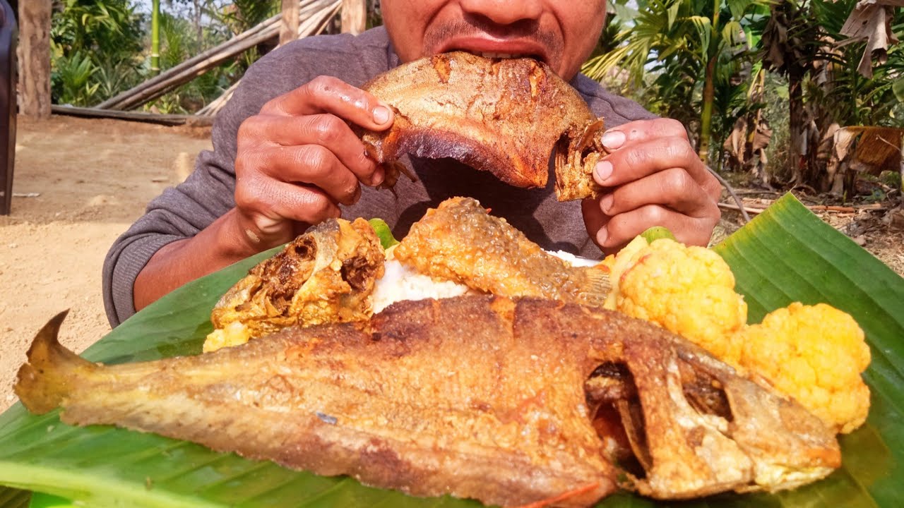 BIGGEST FISH FRY Kakuha EVER ATE MUKBANG FOOD EATING SHOW - YouTube