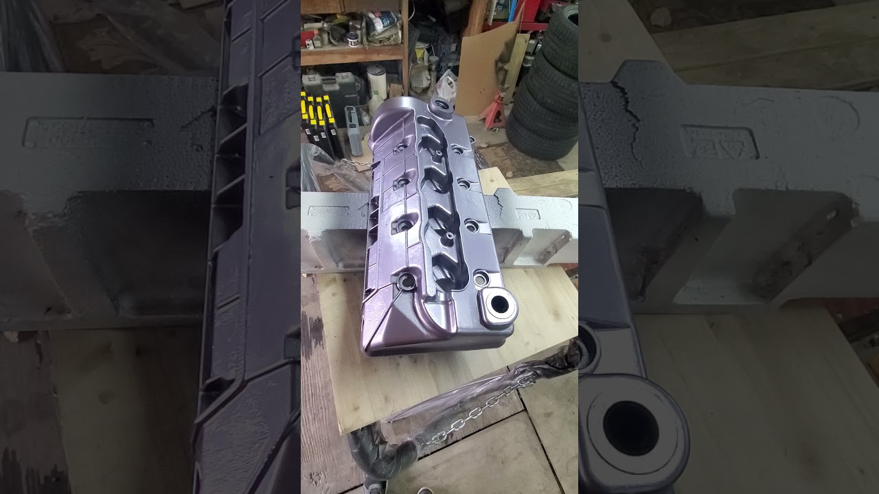 finishing the valve cover paint - YouTube