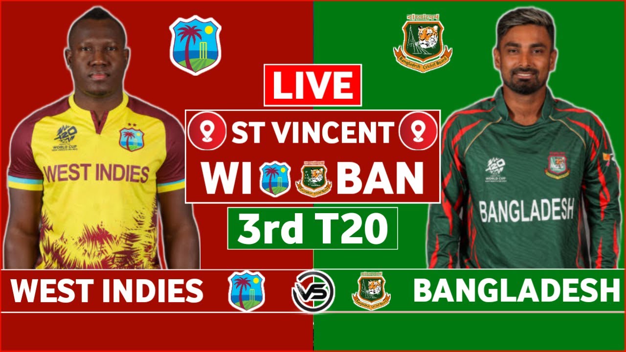 Bangladesh vs West Indies 3rd T20I Live | BAN vs WI 3rd T20I Live ...