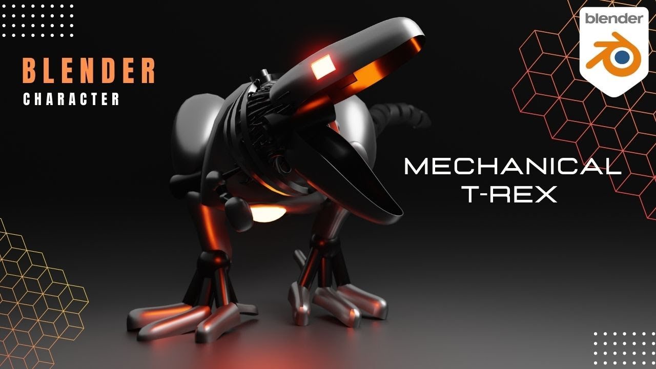 Mechanical T-Rex in Blender - Epic 3D Animation! - YouTube