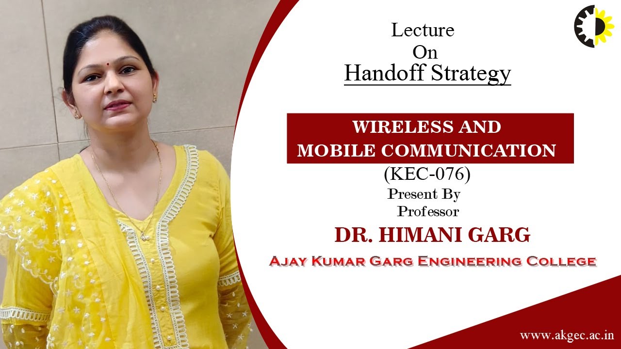 ''Handoff Strategy'' Wireless and Mobile Communication Lecture 04 By Dr ...