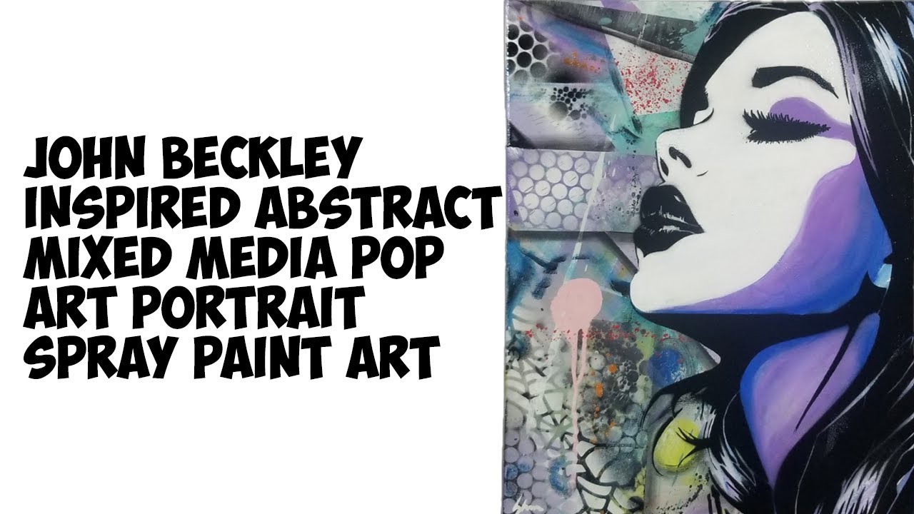 John Beckley Inspired Abstract Mixed Media Pop Art Portrait Painting ...