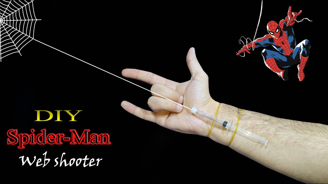 How To Make Spiderman Web Shooter With Syringe At Home / DIY Spiderman ...