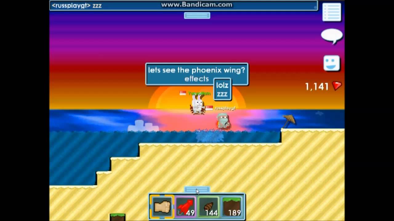 Growtopia Water Wings and Phoenix Wing Showcase w/ Russplaygt - YouTube